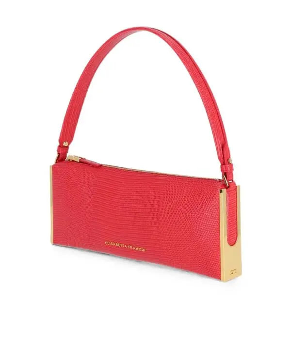 Elisabetta Franchi Embossed Zipped Shoulder Bag