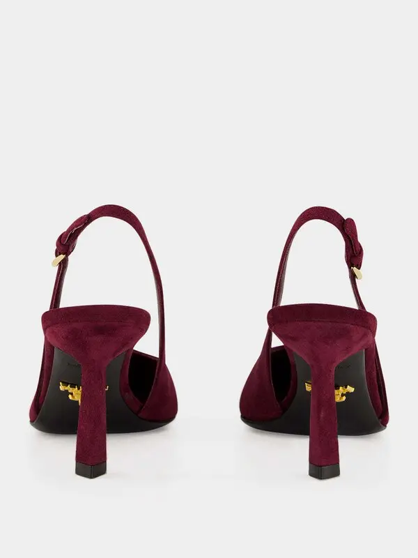 Prada Pointed Toe Slingback Pumps