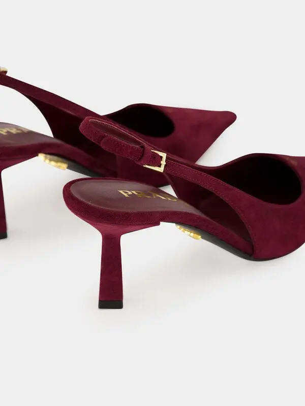 Prada Pointed Toe Slingback Pumps