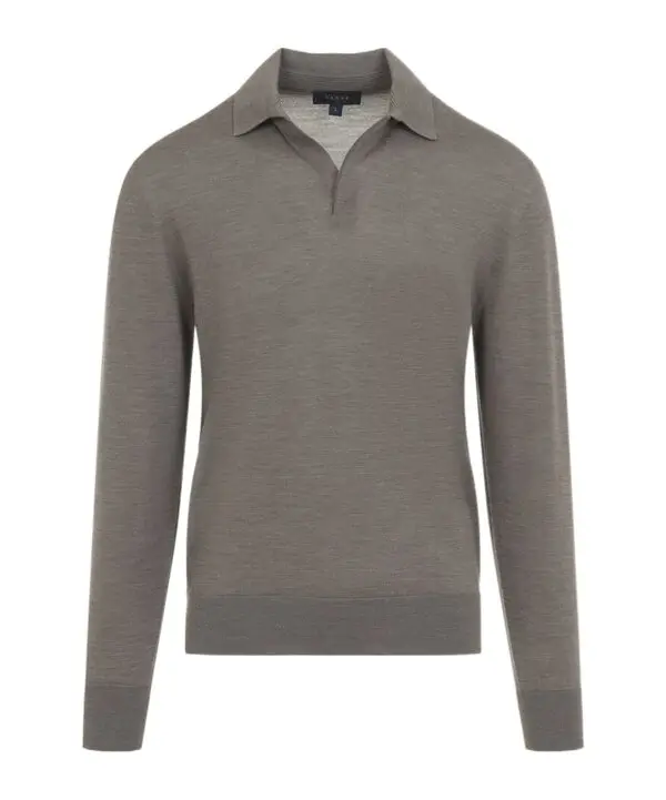 Sease Lasca Knit Long-sleeve Polo Shirt