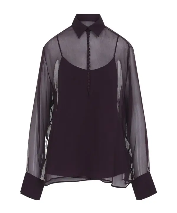 Ermanno Scervino Sheer Button-front Top