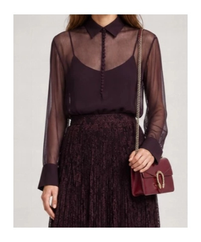 Ermanno Scervino Sheer Button-front Top