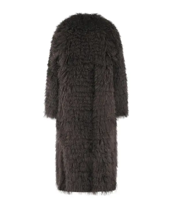 Simonette Ravizza Lapel Coat Made Of Mongolian Fur