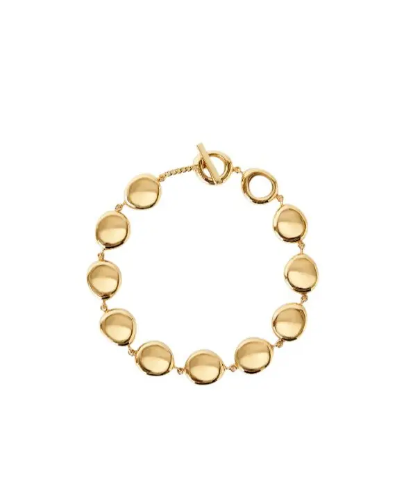 JOSEPH Bean Gilded Gold Disc Necklace
