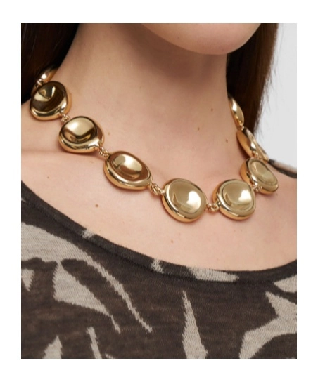 JOSEPH Bean Gilded Gold Disc Necklace