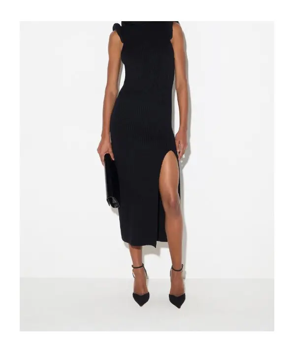 Elisabetta Franchi Knit Dress With 3d Details