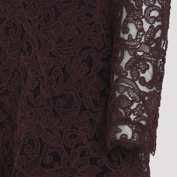 Ermanno Scervino Lace Long-sleeve Mini Dress