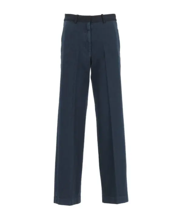 FORTE_FORTE Belted Twill Chino Pants - Blue