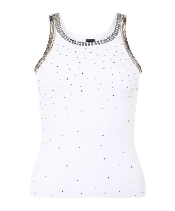 Pinko Ribbed Tank Top - White