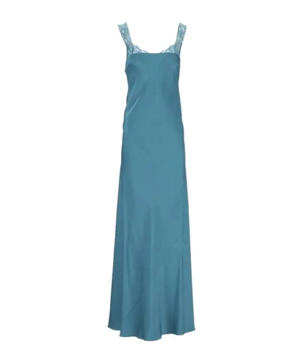 FORTE_FORTE Lace-trim Long Dress