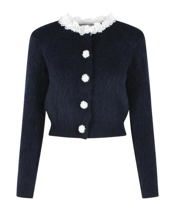 SELF-PORTRAIT Flower Detailed Cardigan