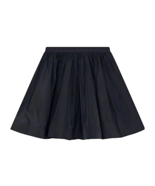 MSGM Pleated A-line Mini Skirt - Black