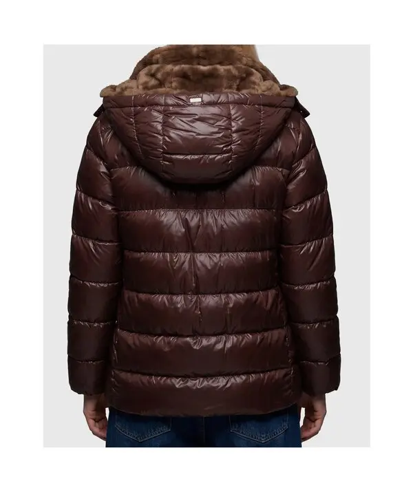 Herno Ultralight Down Jacket With Faux Fur