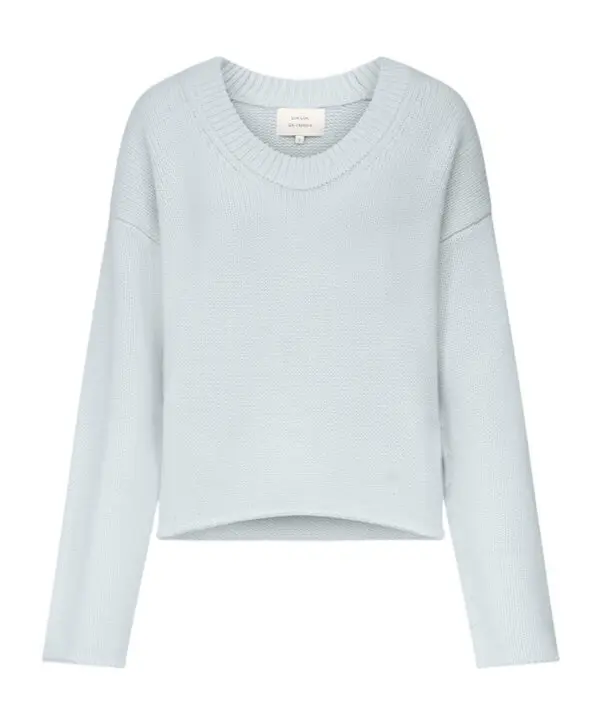 Loulou De Saison Derry U-neck Jumper - Light Blue