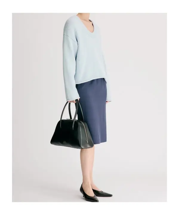 Loulou De Saison Derry U-neck Jumper - Light Blue