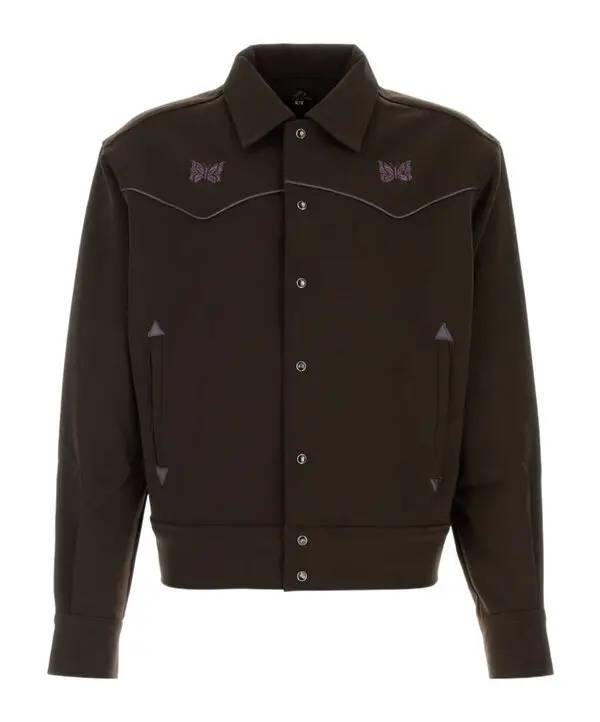 Needles Butterfly-embroidered Piped Jacket