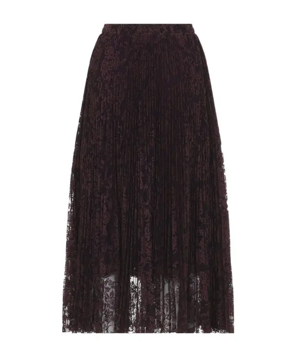 Ermanno Scervino Pleated Lace Skirt