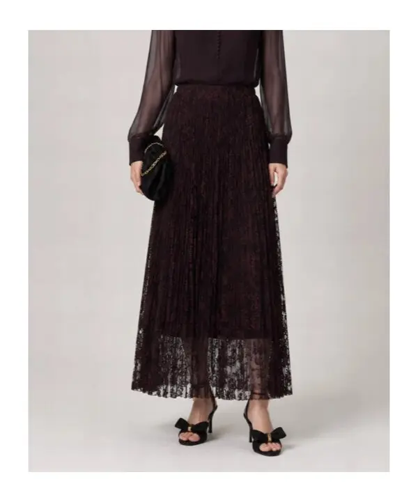 Ermanno Scervino Pleated Lace Skirt