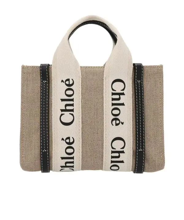 Chloé Woody Logo Embroidered Mini Tote Bag