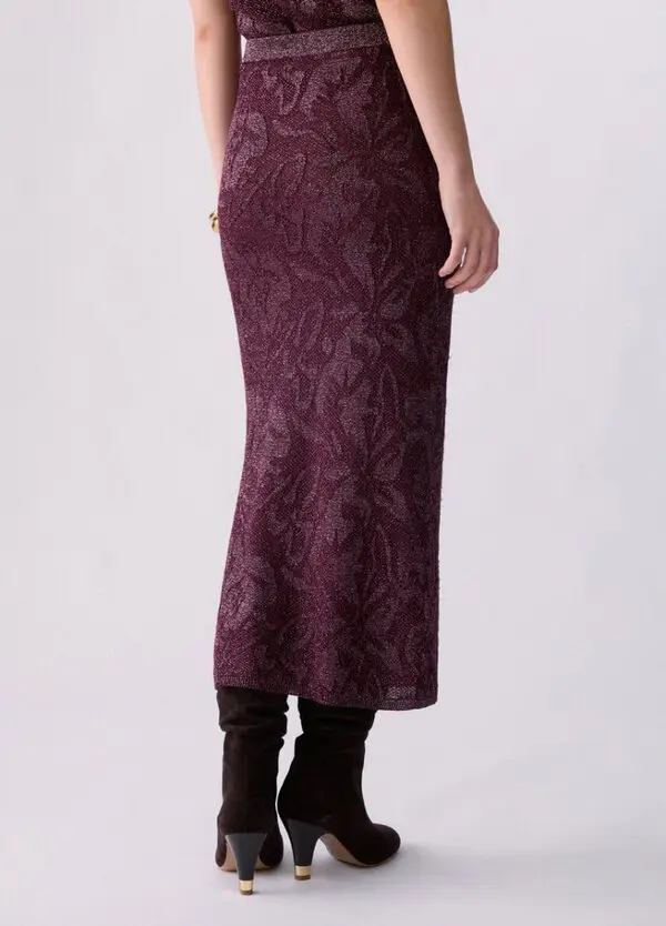 Liu Jo Lame Lace Midi Skirt