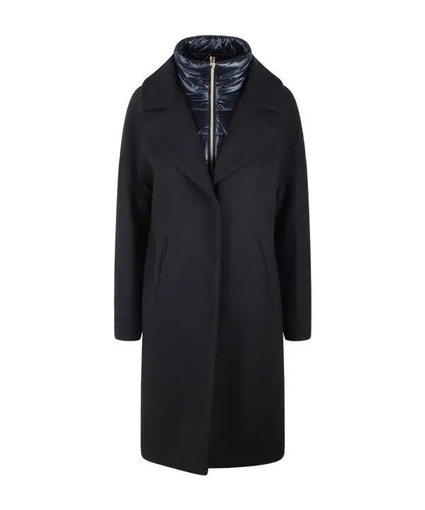 Herno Padded-collar Single-breasted Long Sleeved Coat