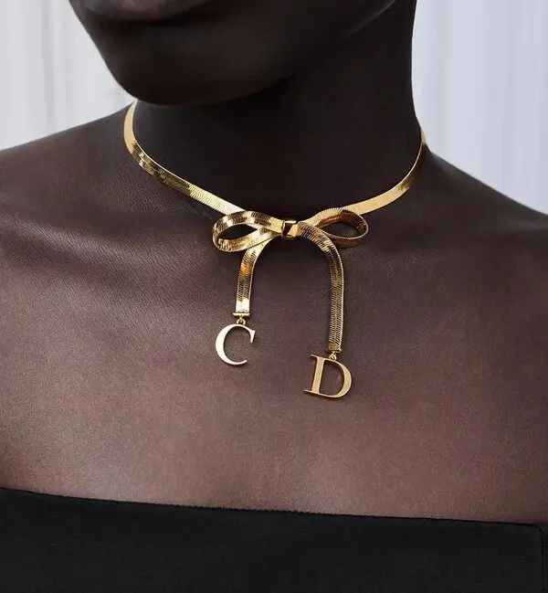 Dior Cd Ribbon Choker