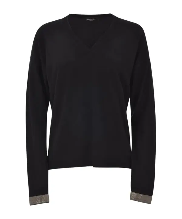 Fabiana Filippi V-neck Sweater With Movable Cuff Details