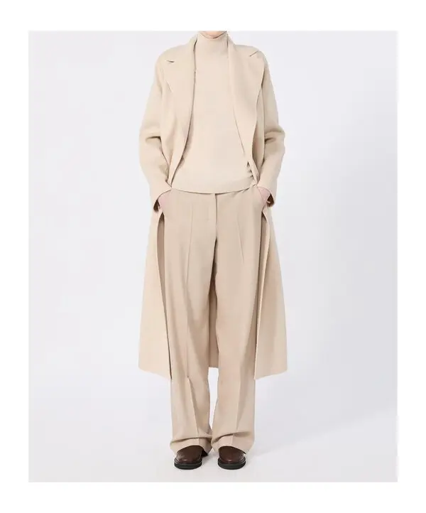 Max Mara Long-sleeved Coat With A Lapel Collar