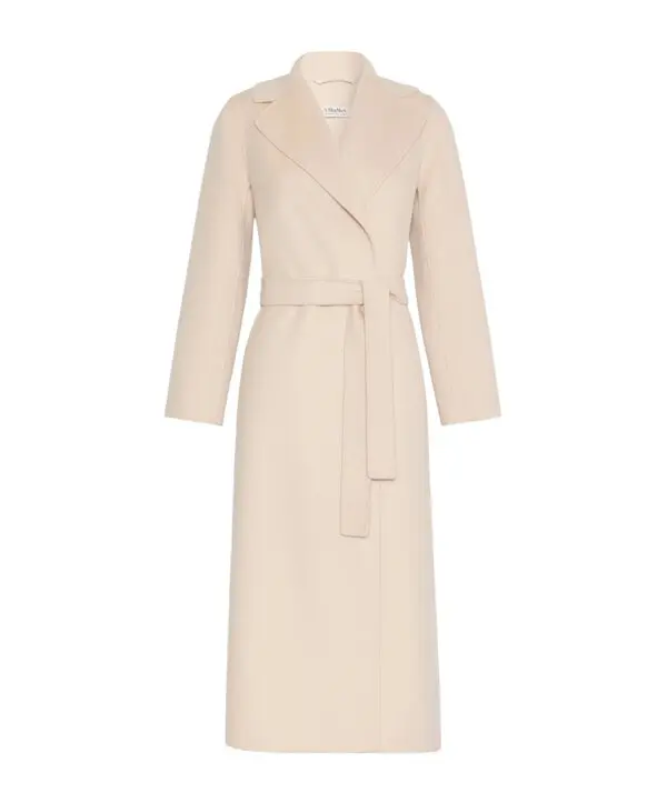 Max Mara Poldo Belted Long Coat - Nude