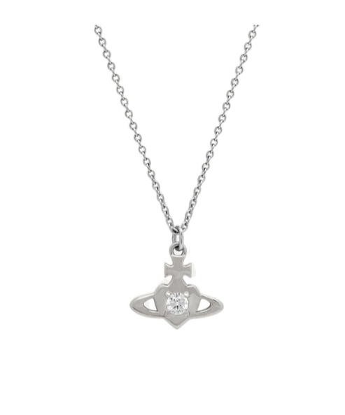 VIVIENNE WESTWOOD Noella Pendant Necklace With Crystal - Gray