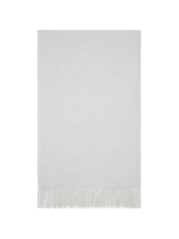 Brunello Cucinelli Logo Detailed Fringed Edge Scarf