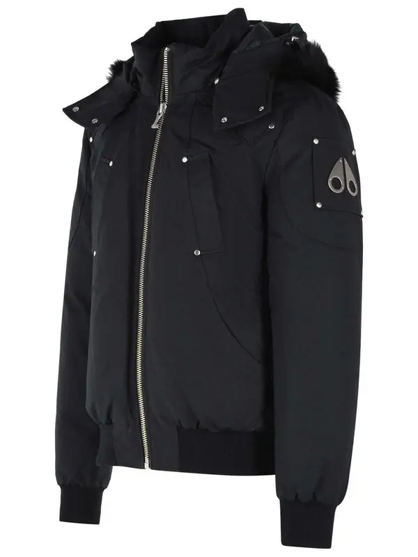 Moose Knuckles Zip-up Bomber Jacket With Hood