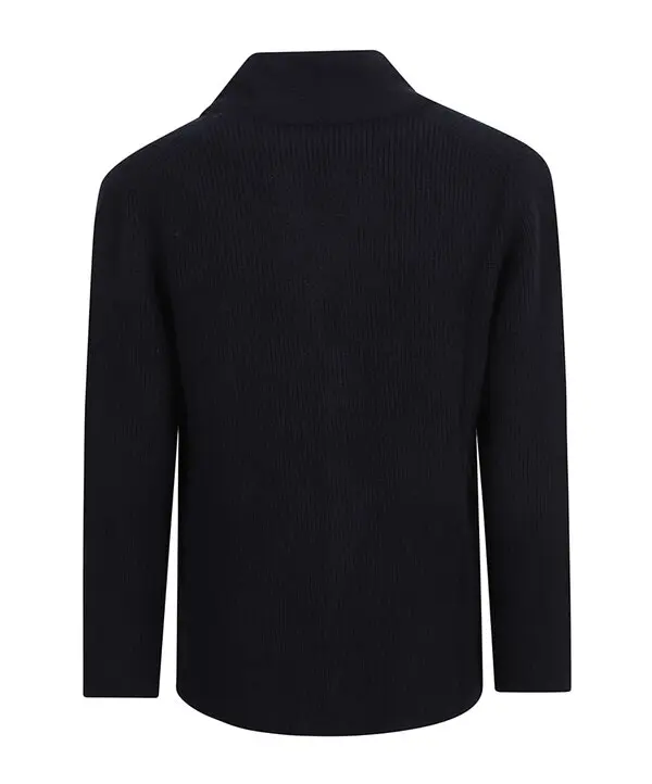 BALLANTYNE Shawl Collar Ribbed Cardigan