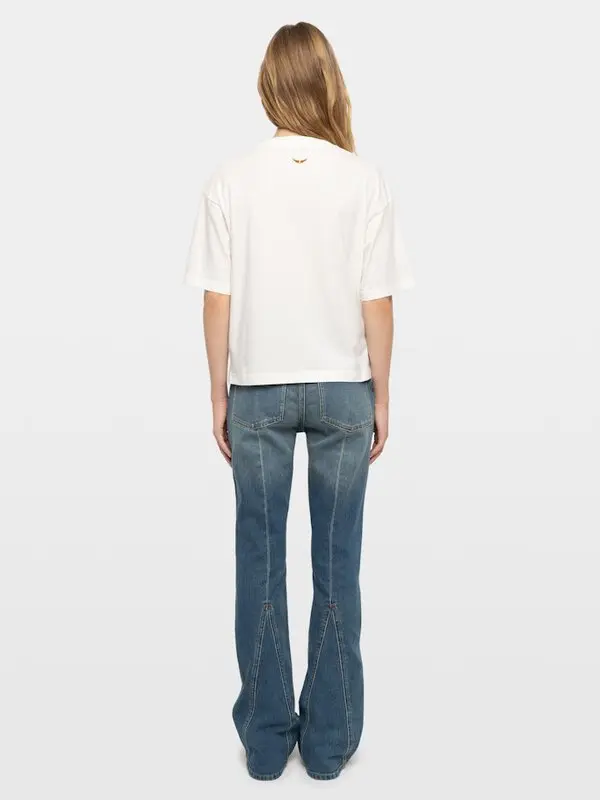 Zadig&Voltaire Taida T-shirt With Rhinestone Horse Graphic