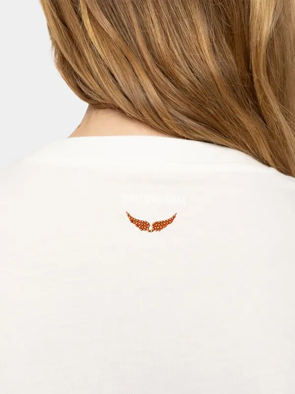 Zadig&Voltaire Taida T-shirt With Rhinestone Horse Graphic