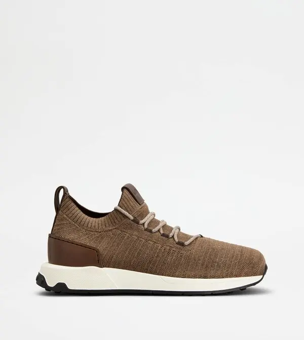 TOD'S Technical Fabric And Leather Sock Sneakers