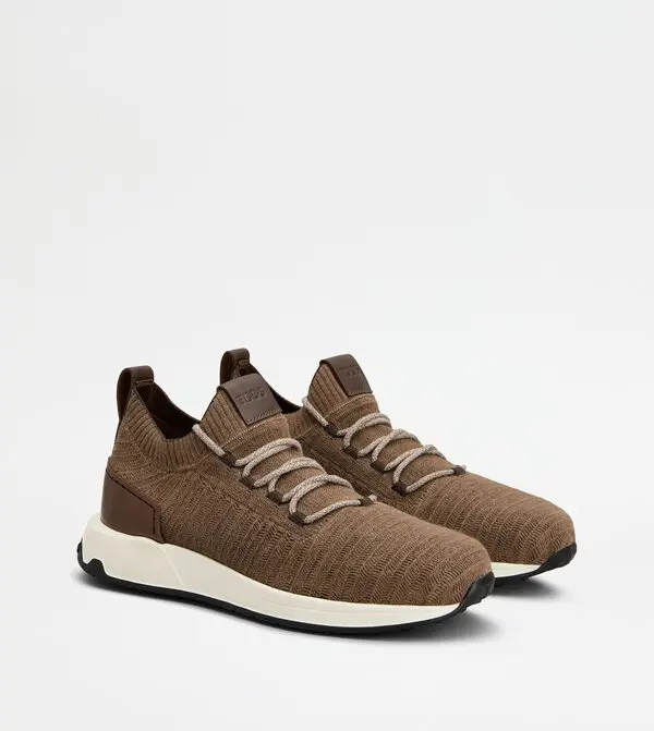 TOD'S Technical Fabric And Leather Sock Sneakers
