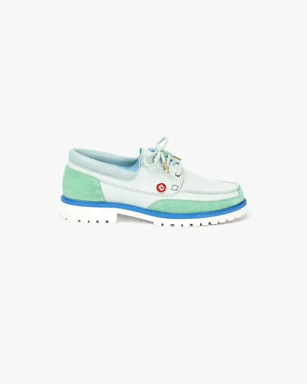 Casablanca Mint Leather Boat Shoes - Multicolor