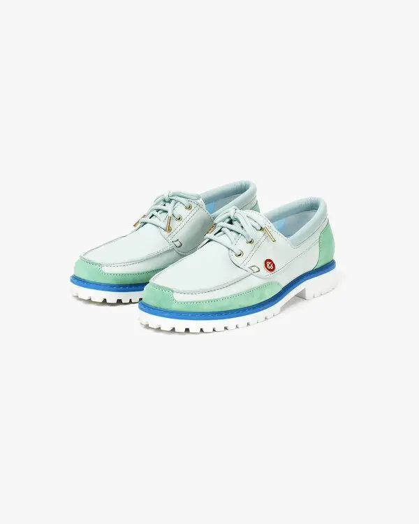 Casablanca Mint Leather Boat Shoes - Multicolor