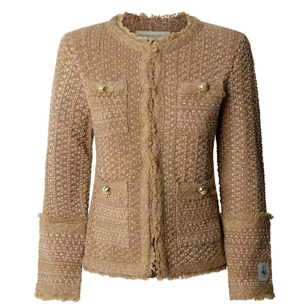 THE EXTREME COLLECTION Neutrals Camel Tweed-style Jacket Bryony