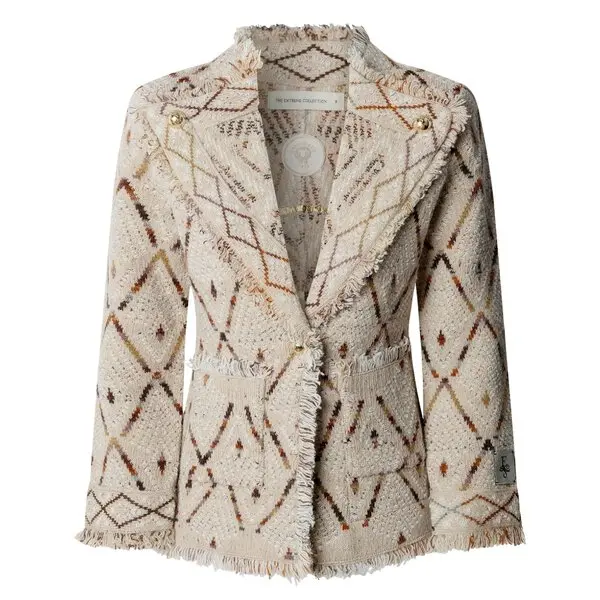 THE EXTREME COLLECTION Neutrals Jacquard Knit Jacket Parker