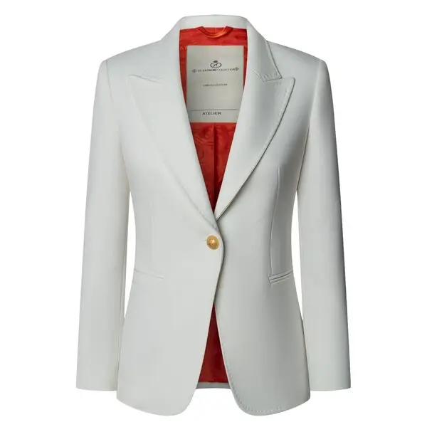 THE EXTREME COLLECTION Garcia Vintage 01 Blazer With Pick Stitch Lapel - White