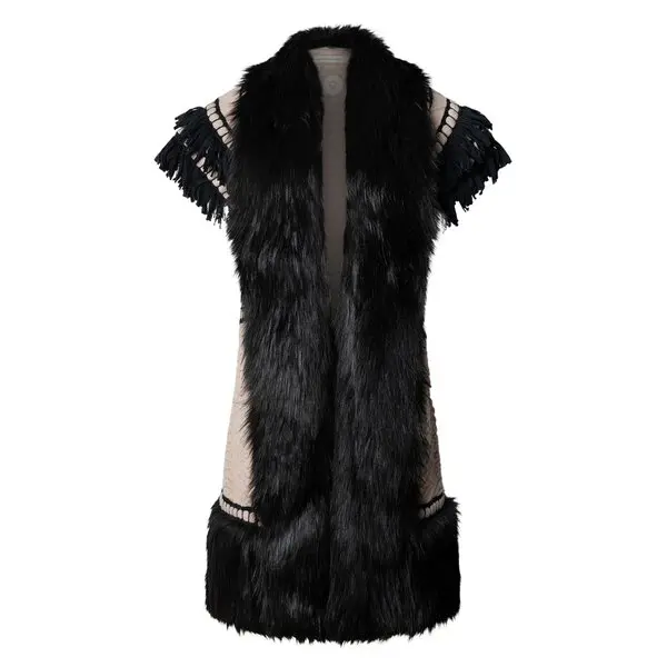 THE EXTREME COLLECTION Faux Fur Waistcoat - Pink