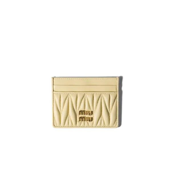 Miu Miu Matelassé Nappa Leather Card Holder