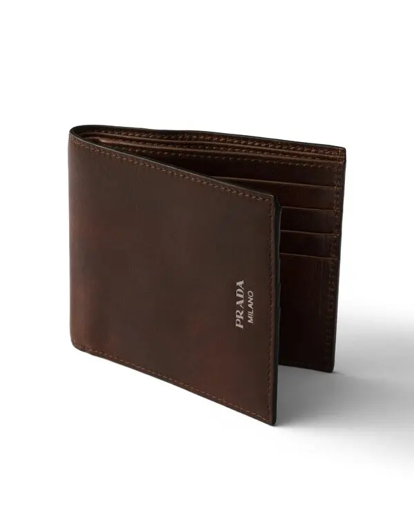 Prada Antiqued Leather Wallet