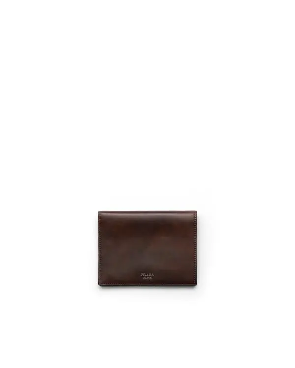 Prada Antiqued Leather Wallet