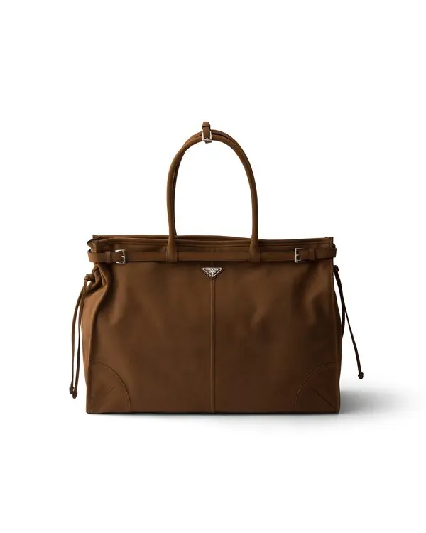 Prada Bonnie Nubuck Leather Tote Bag