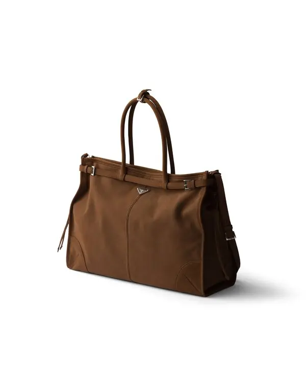Prada Bonnie Nubuck Leather Tote Bag