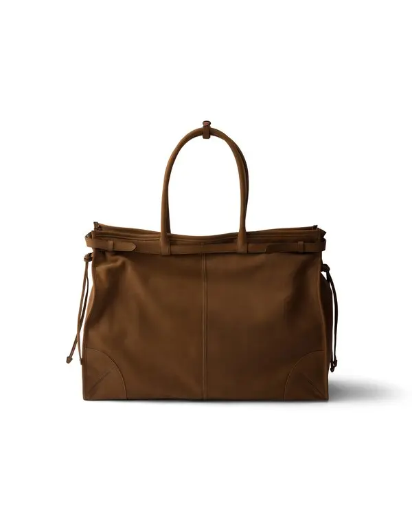 Prada Bonnie Nubuck Leather Tote Bag