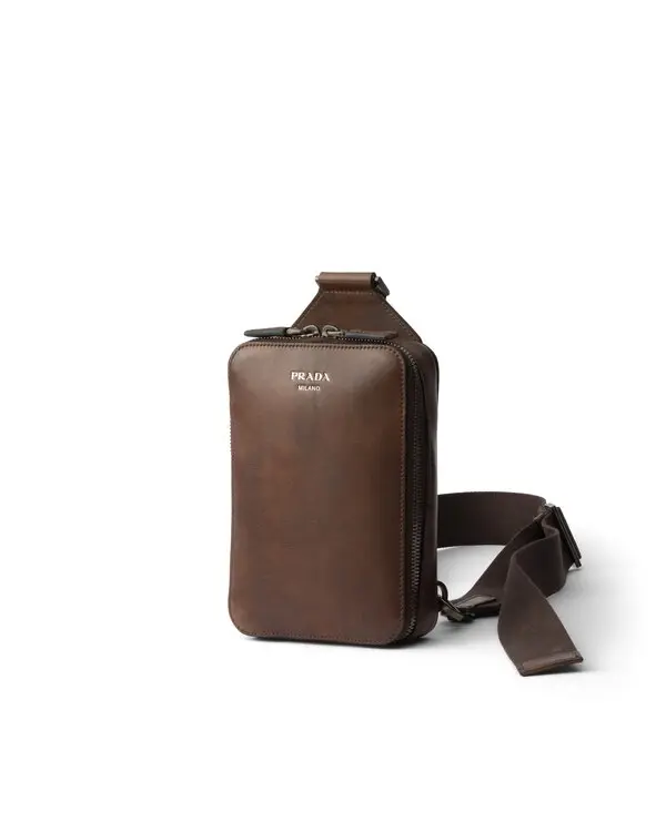 Prada Brique Antiqued Leather Bag